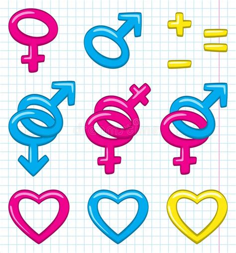 Gender Symbols Male Female Stock Vector Illustration Of Love Unity