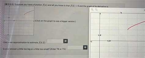 [answered] suppose you have a function f x and all you know is that f 4
