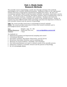 Chapter Psychological Research Methods And Statistics