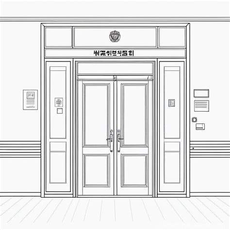 Korean High School Classrooms Front Door Stable Diffusion Online