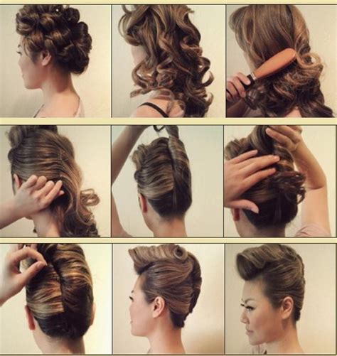 A Curly Quiff Hairstyle Tutorial Pinup Updos For Long Hair Lucille