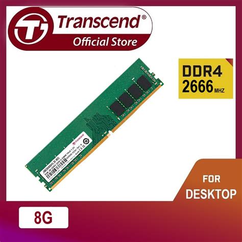 Transcend 8GB DDR4 2666MHz Long DIMM Desktop Memory 1R X 8 JetRam Shopee Philippines