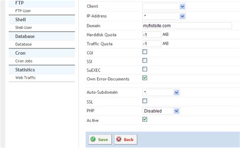 Creating Web Sites Ispconfig 3 Documentation