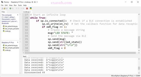How To Use Bluetooth Le Of Raspberry Pi Pico W Using Micropython Exasub