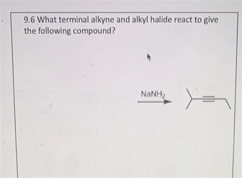 Solved 96 What Terminal Alkyne And Alkyl Halide React To