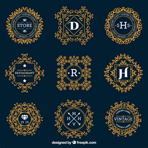 장식용 빈티지 배지 무료 벡터