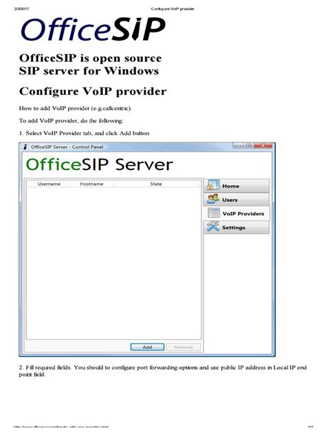 Configure Voip Provider Pdf