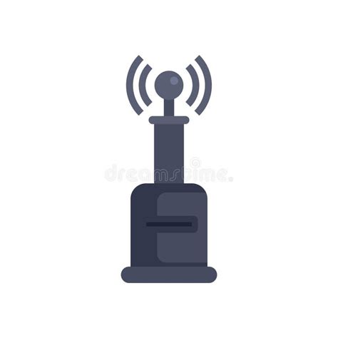 Antenna Transmitting Radio Waves Icon Illustrating Wireless Technology Stock Illustration