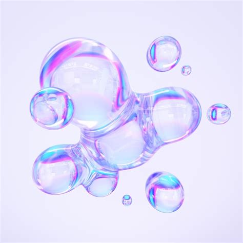 Premium Photo Abstract Glass Bubbles And Metaballs On Light Background 3d Rendering Illustration
