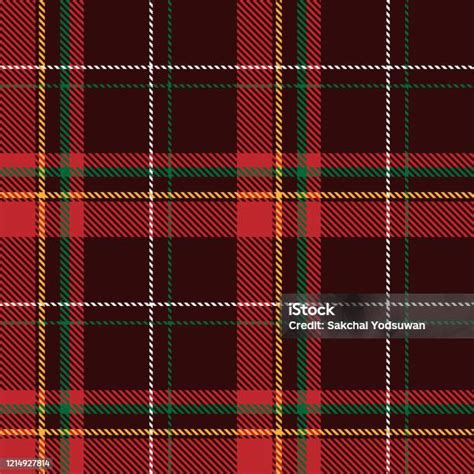 타탄 격자 무늬 레드 노란색 녹색 녹색 흰색 라인 직물 텍스처 빨간색 배경 원활한 패턴 스코틀랜드 케이지 그래픽 프린트에 대한 스톡 벡터 아트 및 기타 이미지 Istock