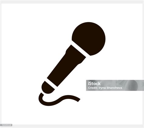 스텐실 마이크 아이콘 마이크 클립 아트 벡터 스톡 일러스트레이션 Eps 10 노래에 대한 스톡 벡터 아트 및 기타 이미지
