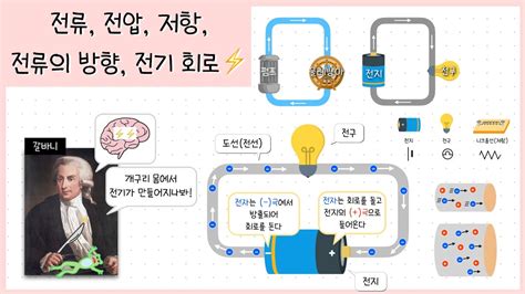 중2 전기와 자기 3강 전기 개념 이해하기⚡️┃전압 전류 저항┃전류의 방향┃전기 회로 Youtube