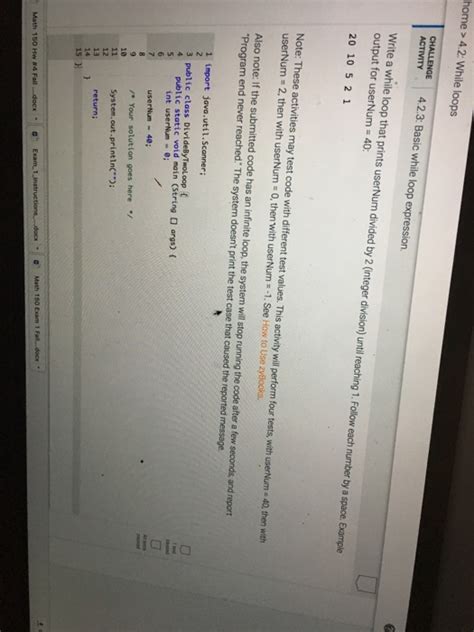 Solved T422 Basic While Loop With User Input Write An
