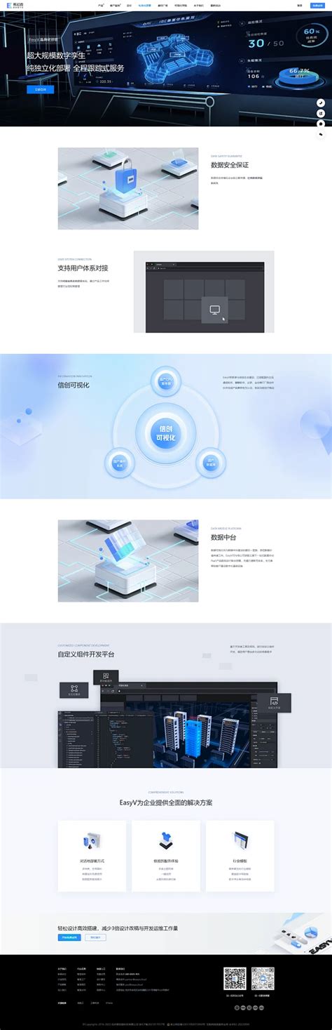 私有化部署版本 Easyv数字孪生 智慧城市园区工厂水利双碳 三维地图数据可视化大屏 花瓣网