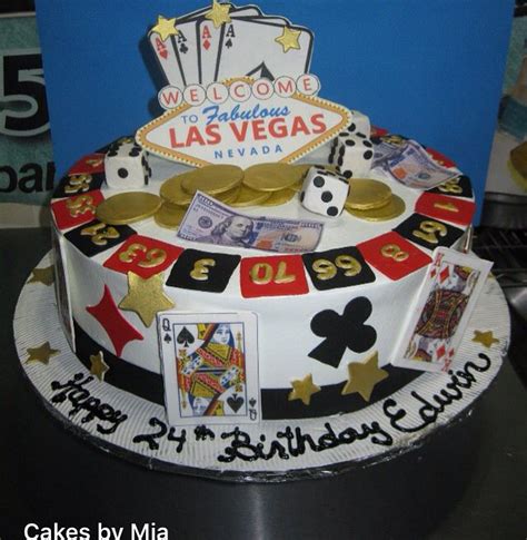 Pastel De Cumpleaños Temático De Las Vegas