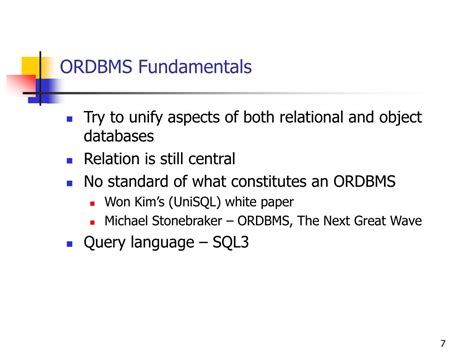 Ppt Object Oriented And Object Relational Databases Powerpoint Presentation Id540383