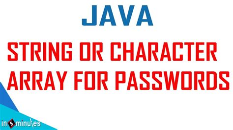 V5 String Or Character Array For Passwords Youtube