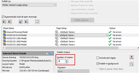 Cannot Publish Or Plot Multiple Copies To Physical Plotter In AutoCAD