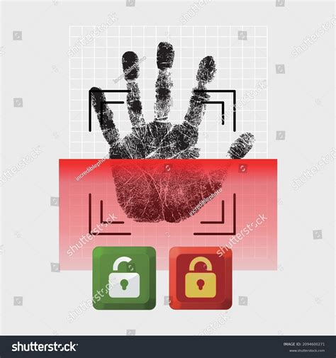 Palm Vein Recognition Verification Palm Print Stock Vector Royalty Free Shutterstock