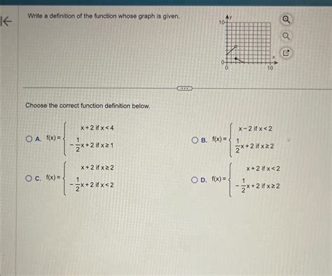 Solved Write A Definition Of The Function Whose Graph Is Chegg Com