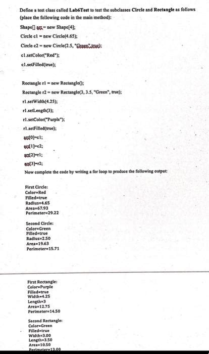 Solved 1 Polymorphism 2 Abstract Classes Task Implement