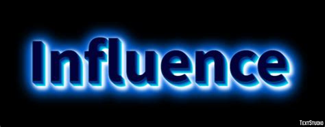 influence text effect and logo design word