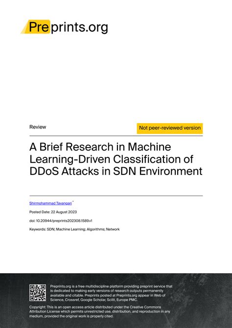 Pdf A Brief Research In Machine Learning Driven Classification Of