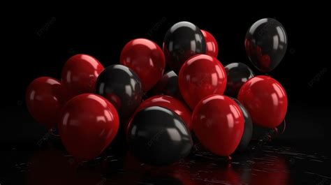 어두운 배경에 3d로 떠다니는 으스스한 할로윈 장식 빨간 풍선 소름 끼치는 무서운 공포 배경 일러스트 및 사진 무료 다운로드 Pngtree