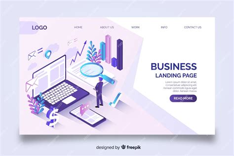 아이소 메트릭 방문 페이지 무료 벡터