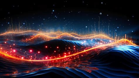 Premium Ai Image Digital Waves Oscillating Visualizing The