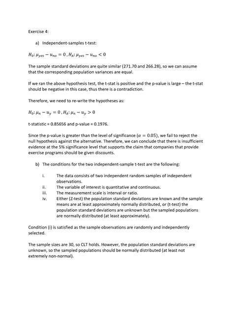 Exercise 4 Week 4 Tutorial Work Completed During The Semester