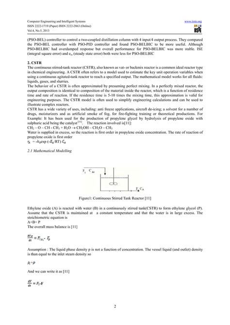 Brain Emotional Learning Based Intelligent Controller And Its Application To Continuous Stirred