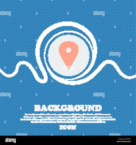 Map Pointer GPS Location Sign Icon Blue And White Abstract Background