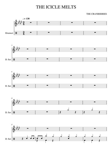 The Icicle Melts The Cranberries 드럼 멜로디드럼반주 악보 무료 반주기 프로그램