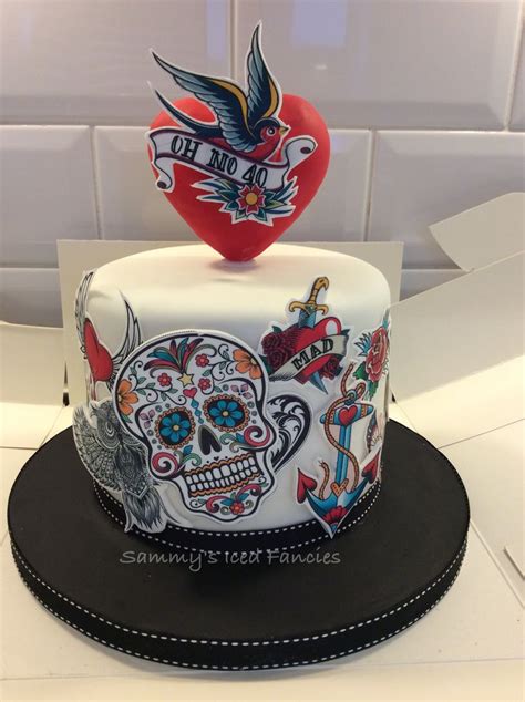 Tattoo Themed Birthday Cake Tattoo Cake Artist Cake Cake Designs