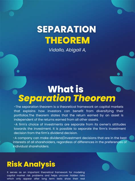 Separation Theorem Written Report Pdf