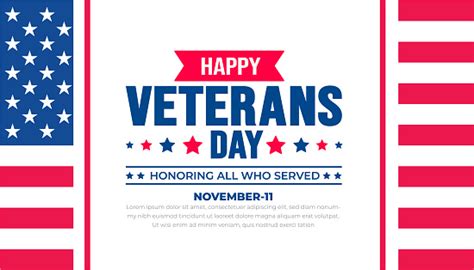 미국 국기가 있는 행복한 재향 군인의 날 배경 디자인 템플릿입니다 봉사한 모든 사람을 기립니다 배경 배너 플래카드 카드 및 포스터 디자인 템플릿입니다 벡터 그림입니다 Us