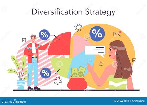 Business Diversification Concept Risk Management Strategy Process Of Capital Stock Vector