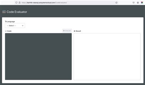 Code Evaluator A Minifun Project With Outsystems Karthik Nataraj