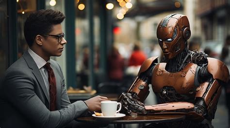 Robotic Ethics Consultation Session Premium Ai Generated Image