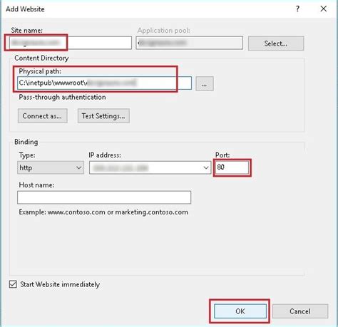 Set A Domain Name To Iisinternet Information Server On Windows Server