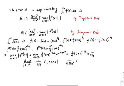 Solvedestimating Errors In Exercises 29 32 Use The Error Formulas In Theorem 86 To Find N