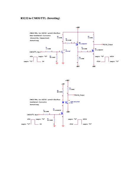 Cmos Ttl To Rs232 Inverting Level Shifter Rs232 To Cmos Ttl Inverting Cmos Ttl Input 5v