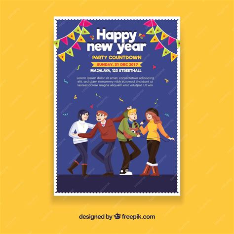 Free Vector New Year Background