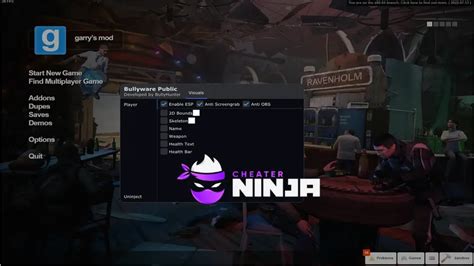 Free Garrys Mod Hack Bullyware Gmod Cheat 2023 Cheater Ninja