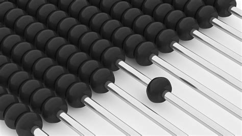 흰색 배경에 고립 된 검은 중국 고대 아바쿠스 숫자 도구를 계산하고 계산합니다 수학 아날로그 계산기 3d 일러스트레이션 3차원 형태에 대한 스톡 사진 및 기타 이미지