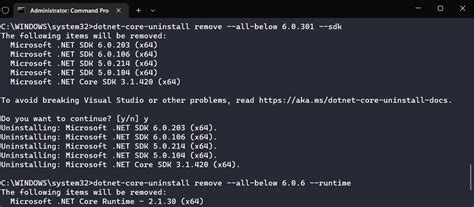 پاک کردن ورژنهای قدیمی Net Core SDK روزمرگی های یک برنامه نویس