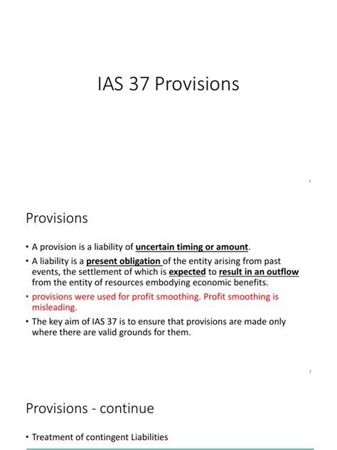 A Comprehensive Summary Of Ias 37 Provisions Recognition Measurement