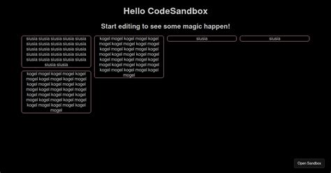 magic grid examples codesandbox