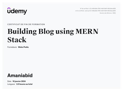 Completed A Full Stack Blog Project Certification Abid Amani Posted On The Topic Linkedin